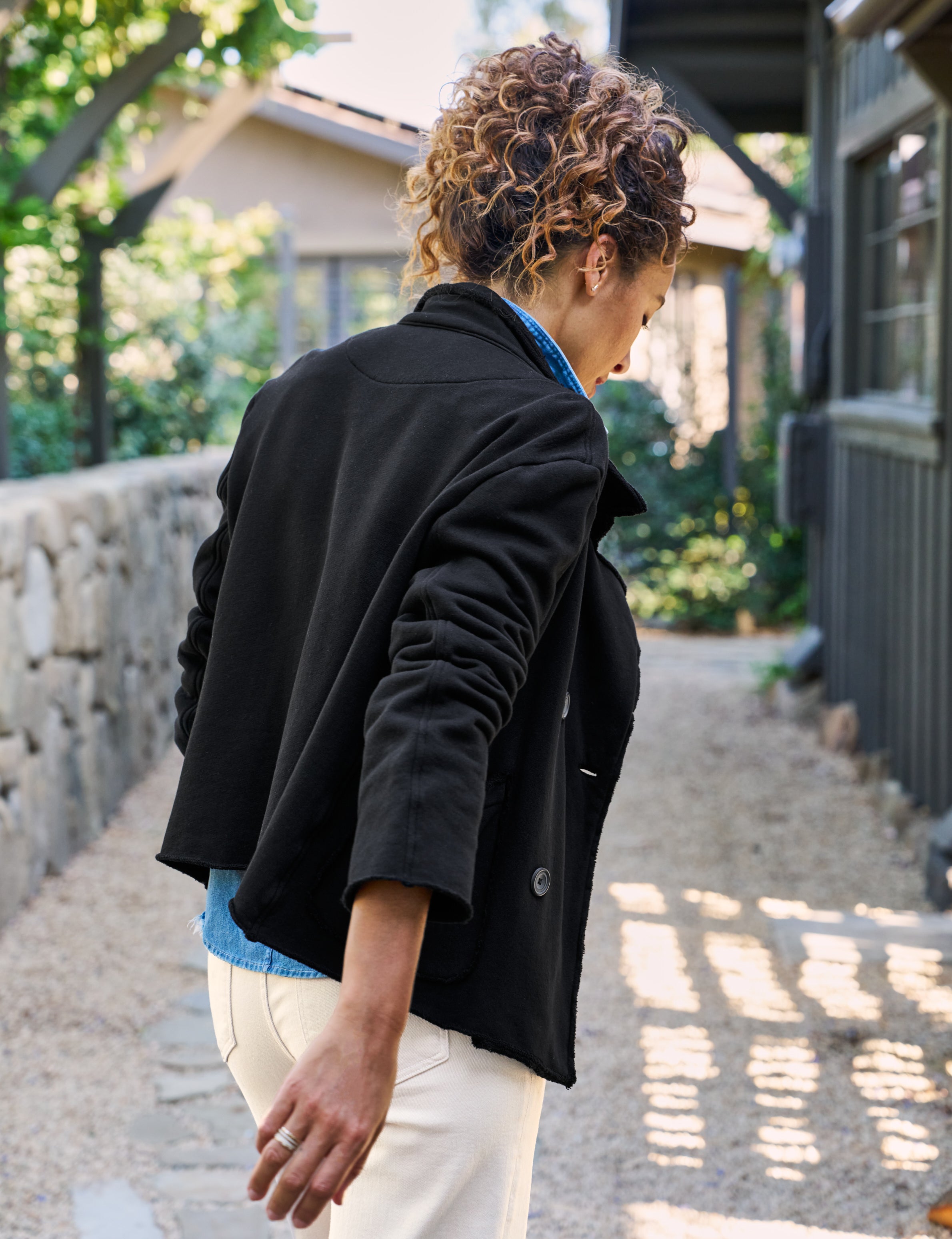 Mini Belfast, Crop Peacoat, Black | Frank & Eileen