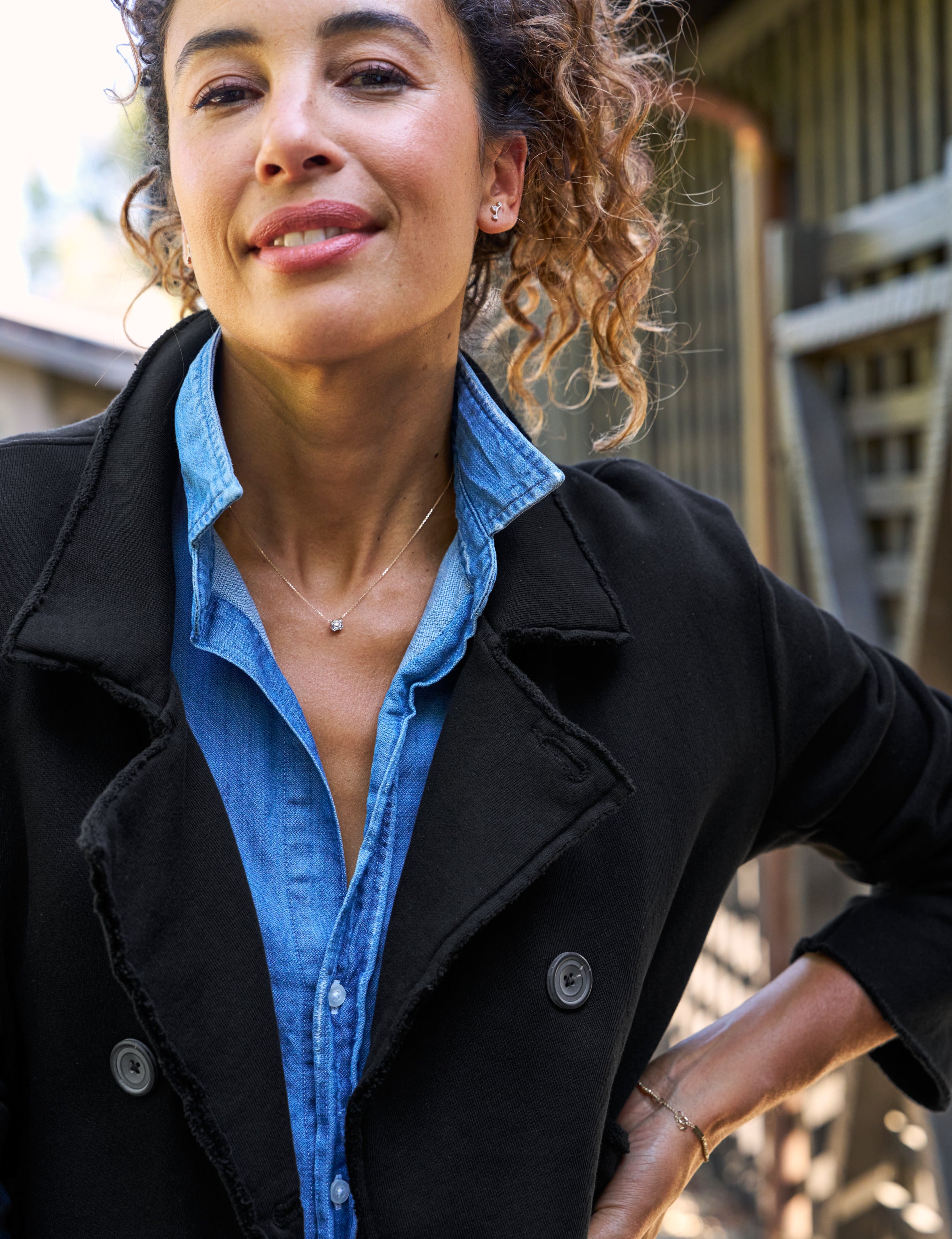 Mini Belfast, Crop Peacoat, Black | Frank & Eileen