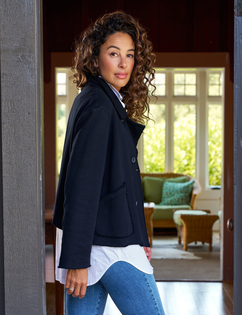 Mini Belfast, Crop Peacoat, Navy | Frank & Eileen