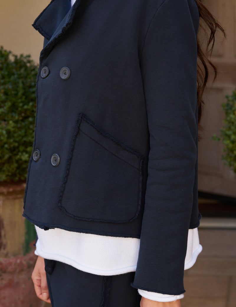 Mini Belfast, Crop Peacoat, Navy | Frank & Eileen