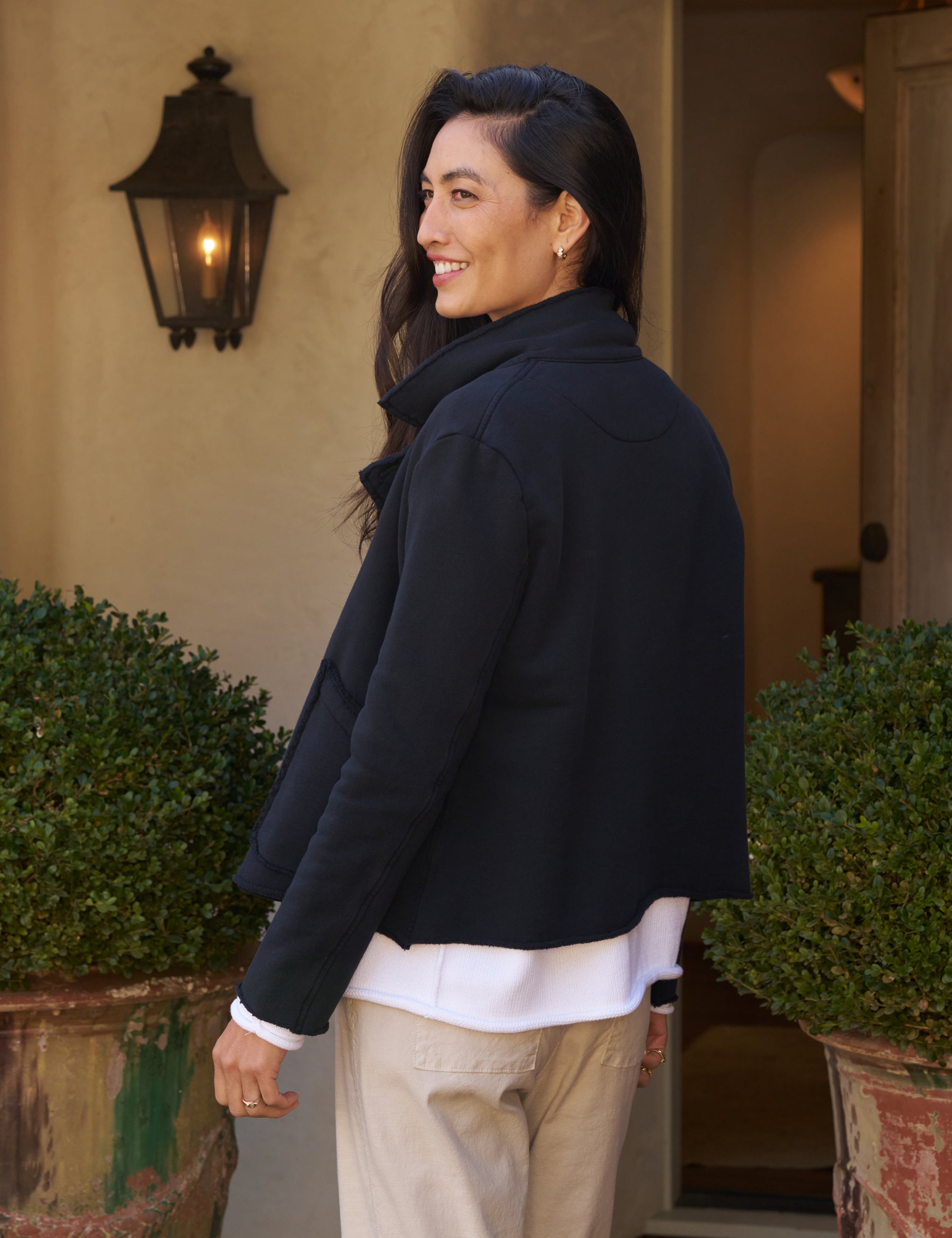 Mini Belfast, Crop Peacoat, Navy | Frank & Eileen