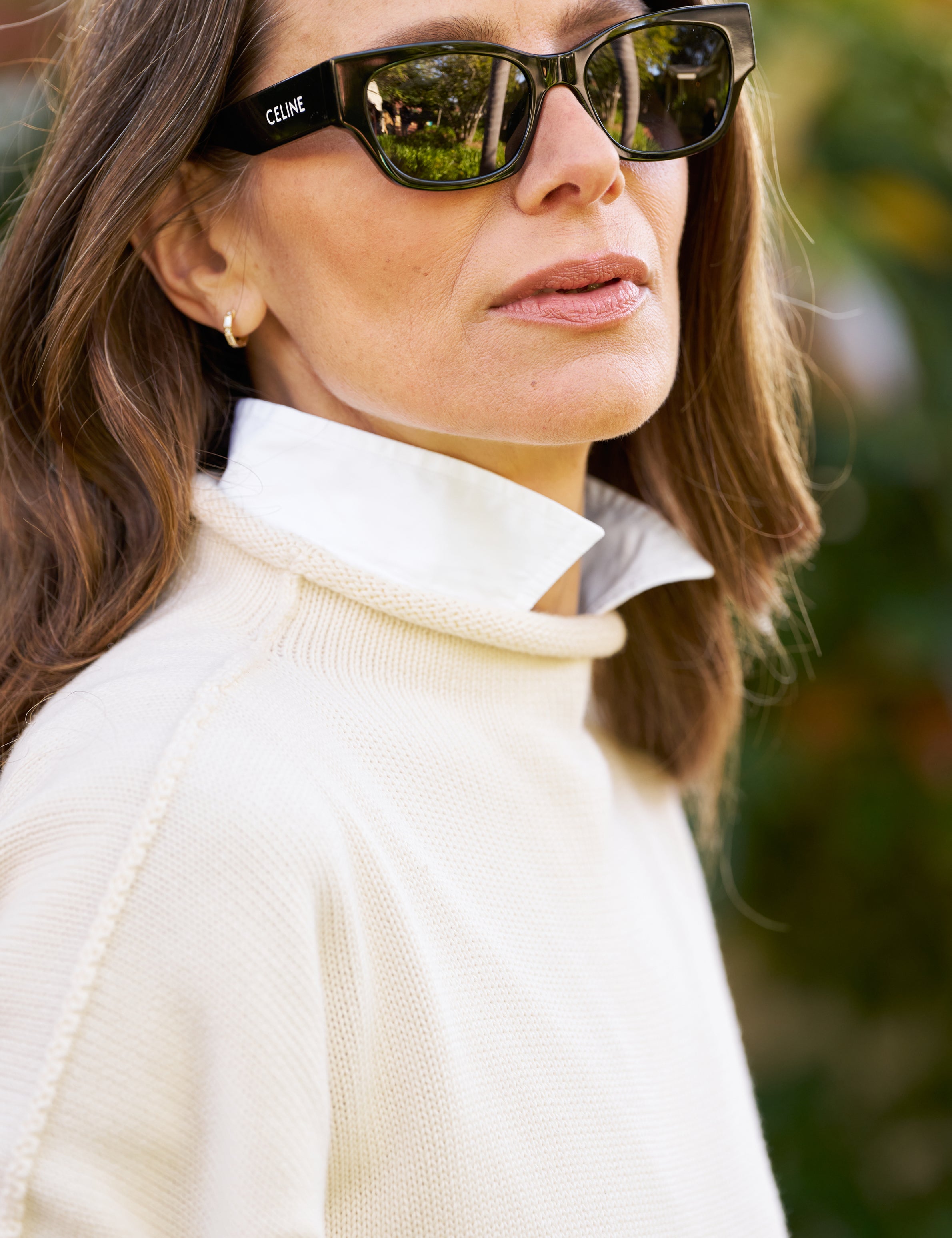 Monterey, Rolled Funnel Neck Sweater, Cream | Frank & Eileen