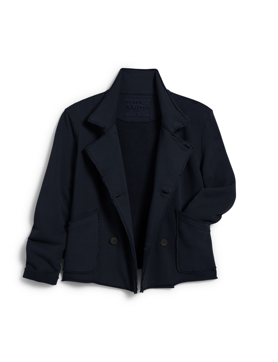 Mini Belfast, Cropped Sweatshirt Peacoat, Navy | Frank & Eileen