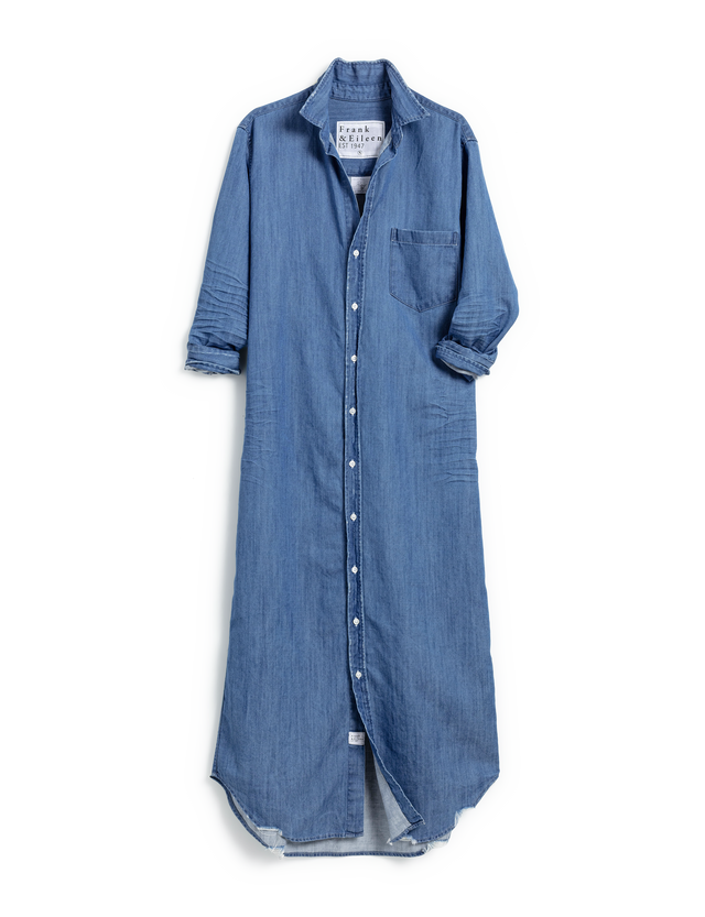 Rory, Maxi Shirtdress, Vintage Denim Wash | Frank & Eileen
