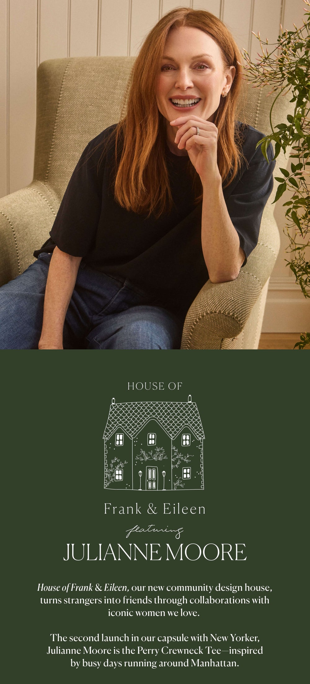 Perry, NYC Crewneck Tee, Navy | Frank & Eileen