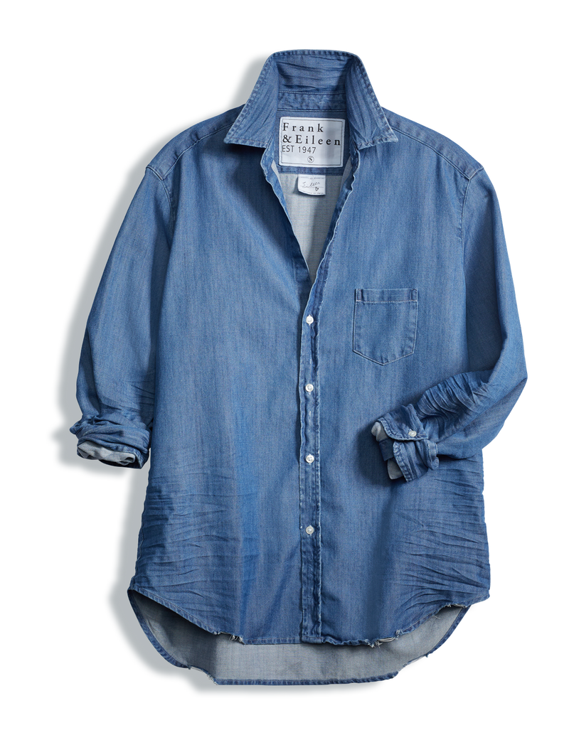 Eileen, Relaxed Button-Up Shirt, Indigo Denim | Frank & Eileen